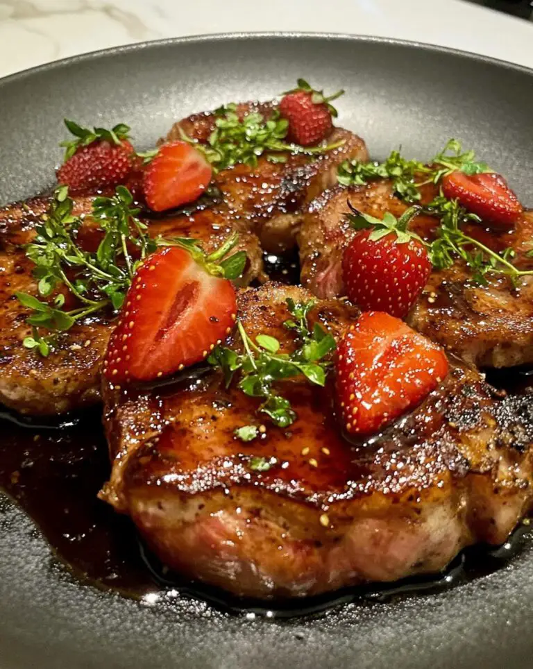 Strawberry Balsamic Pork Chops