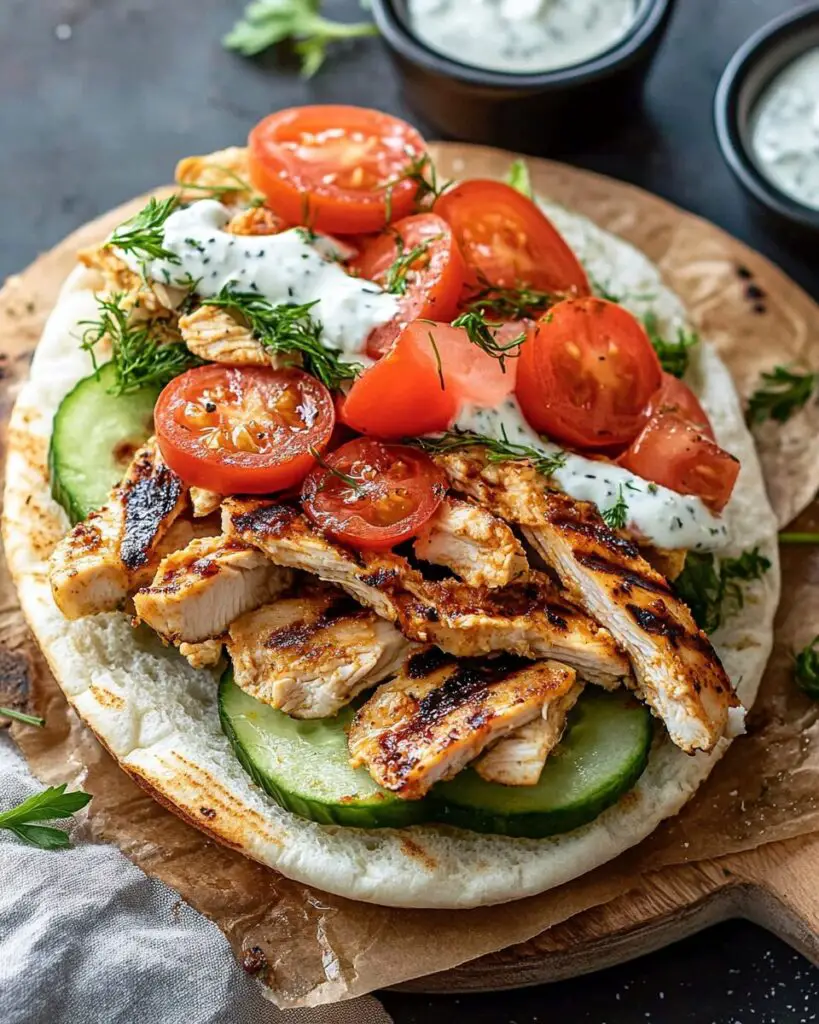 Grilled Chicken Gyro Sandwich
