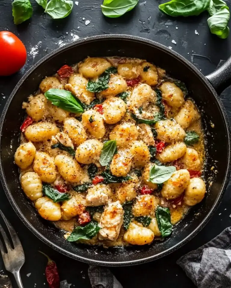 Garlic Chicken Gnocchi Skillet