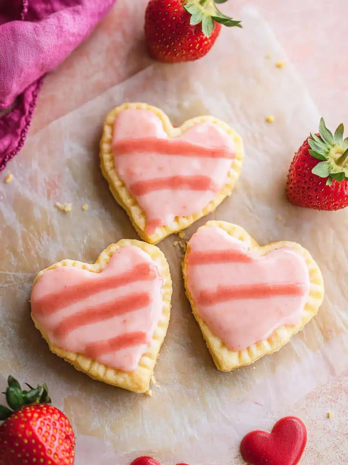 Valentine's Day Mini Strawberry Vegan Pop Tarts to Adore