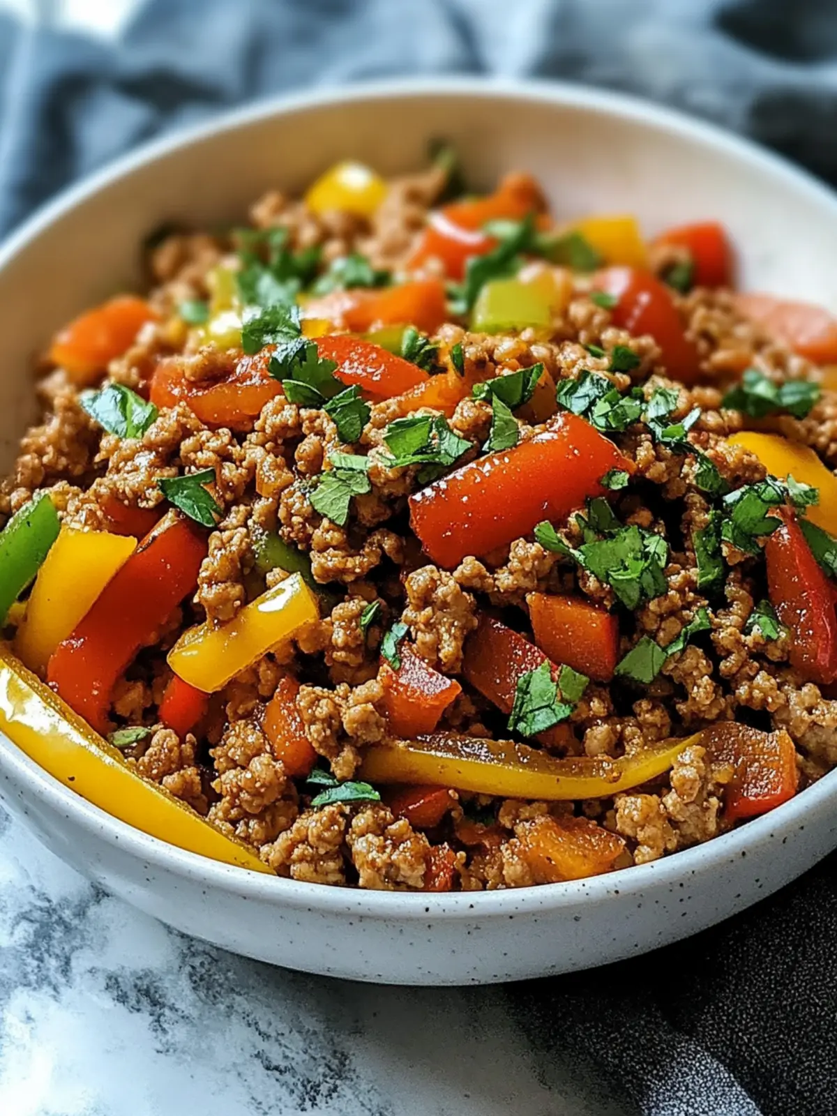 Vibrant Ground Turkey and Peppers Skillet in 30 Minutes