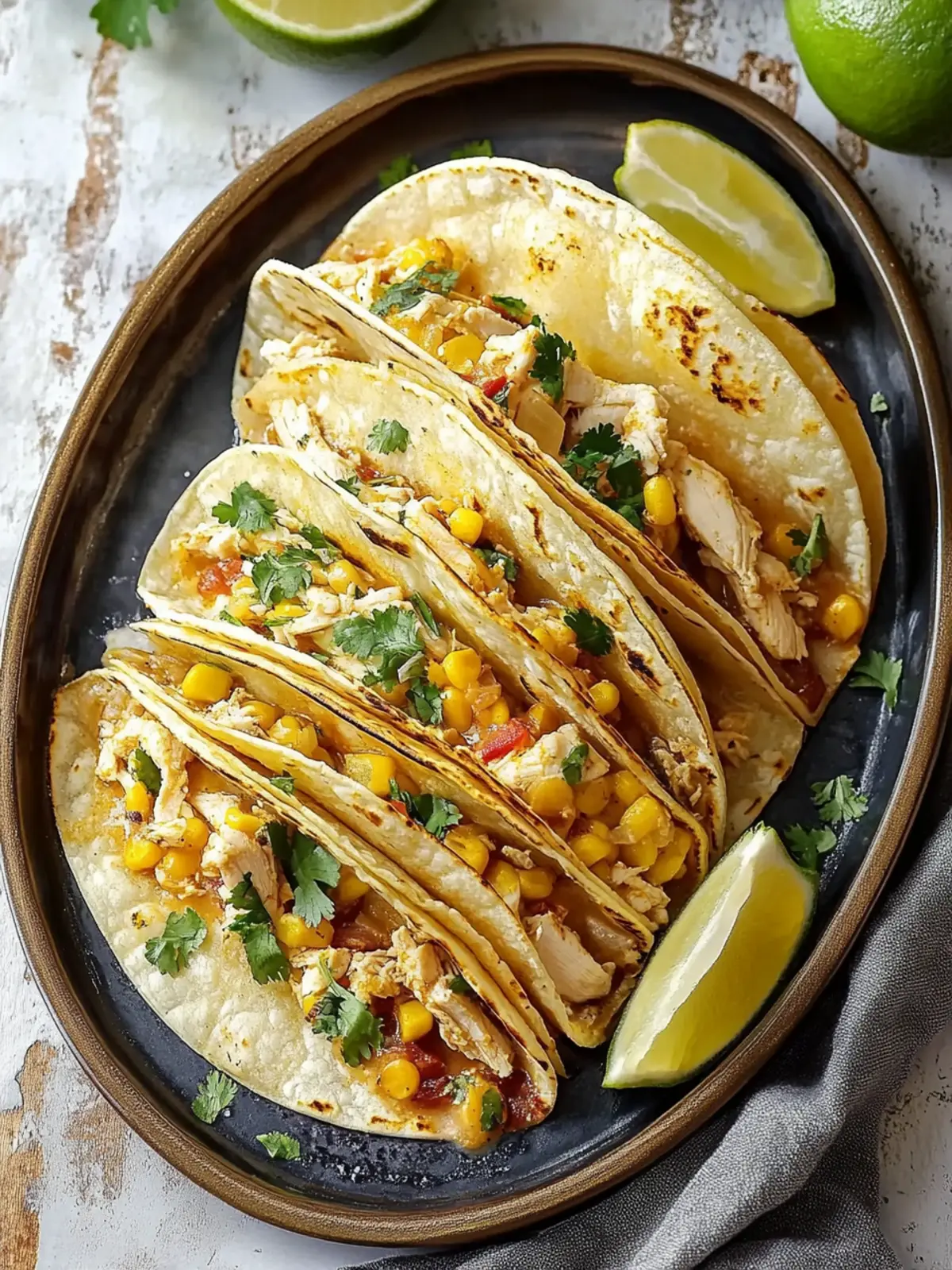 Corn Tortilla White Chicken Chili Tacos for Cozy Nights