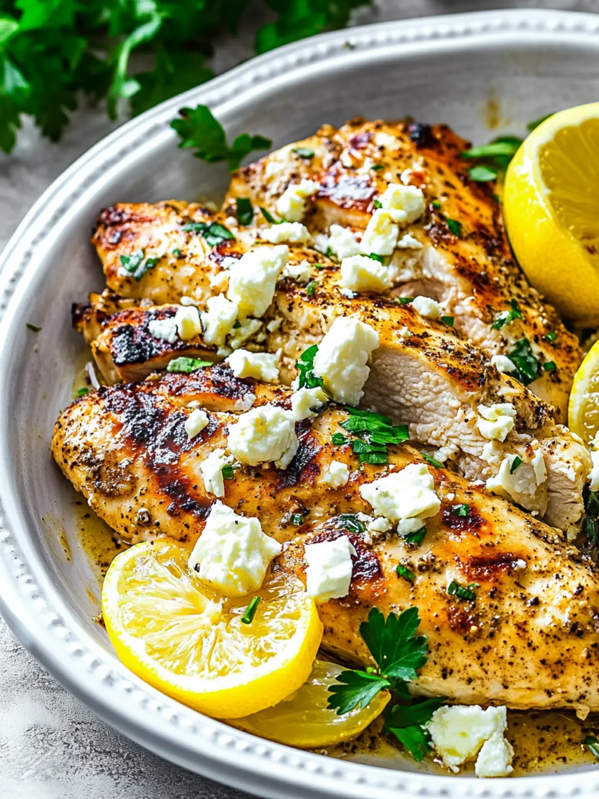 Savor Greek Chicken with Lemon and Feta in 40 Minutes