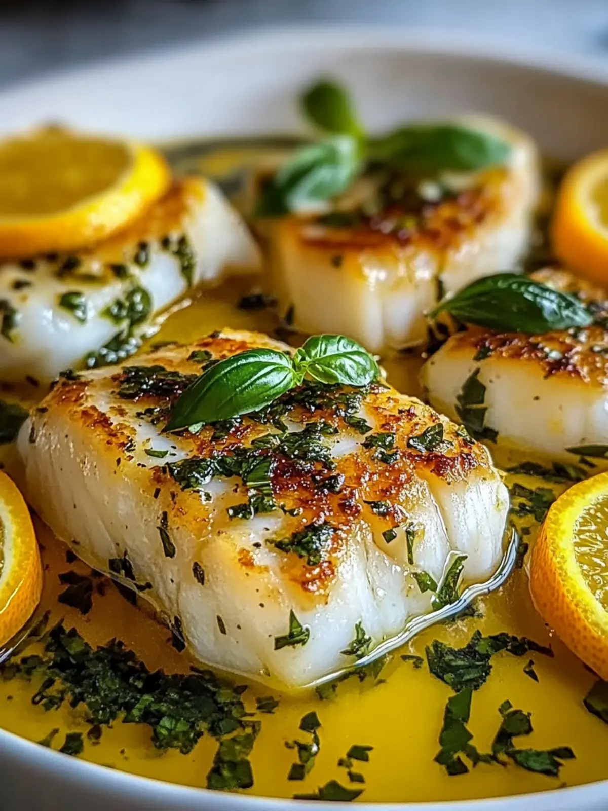 Pan Fried Cod with Citrus Basil Butter Sauce in 30 Minutes