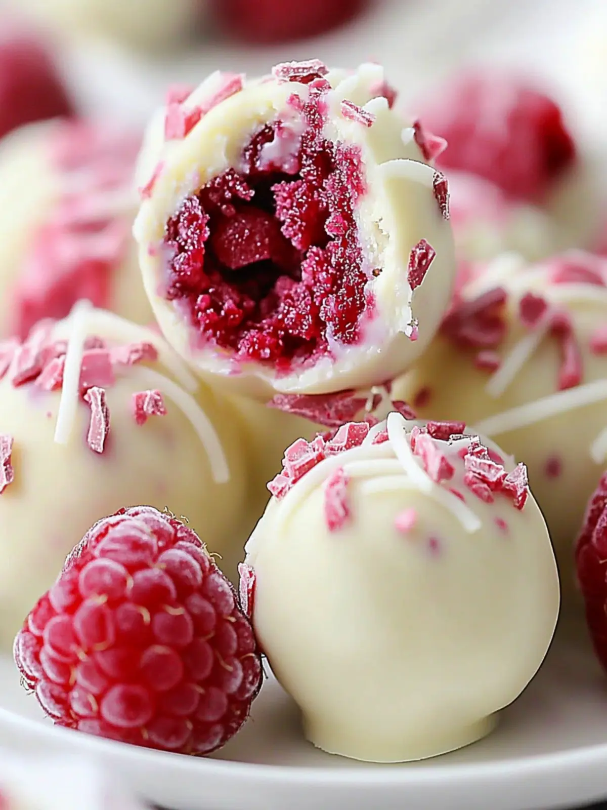 Irresistible White Chocolate Raspberry Cheesecake Balls Delight