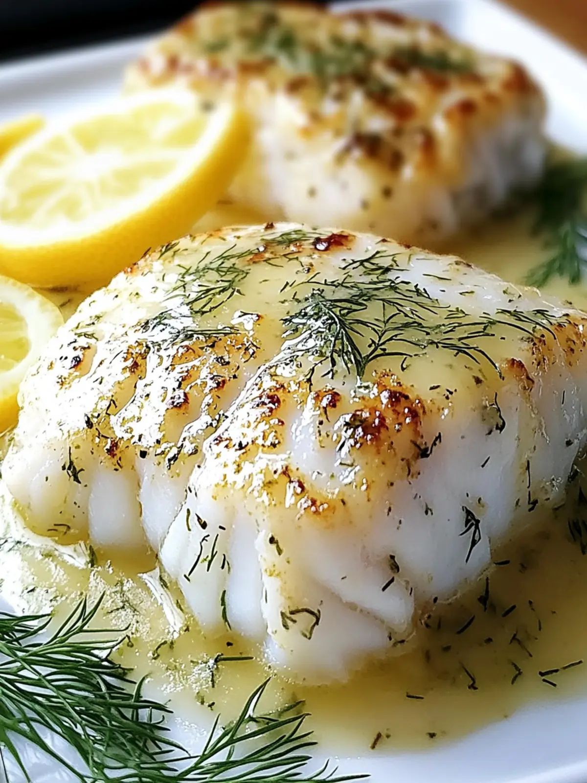 Delicious Baked Cod with Lemon Dill Sauce in Under 20 Minutes