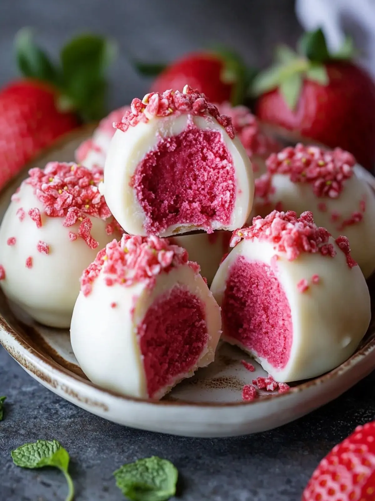Decadent Strawberry Velvet Cheesecake Truffle Bites to Savor