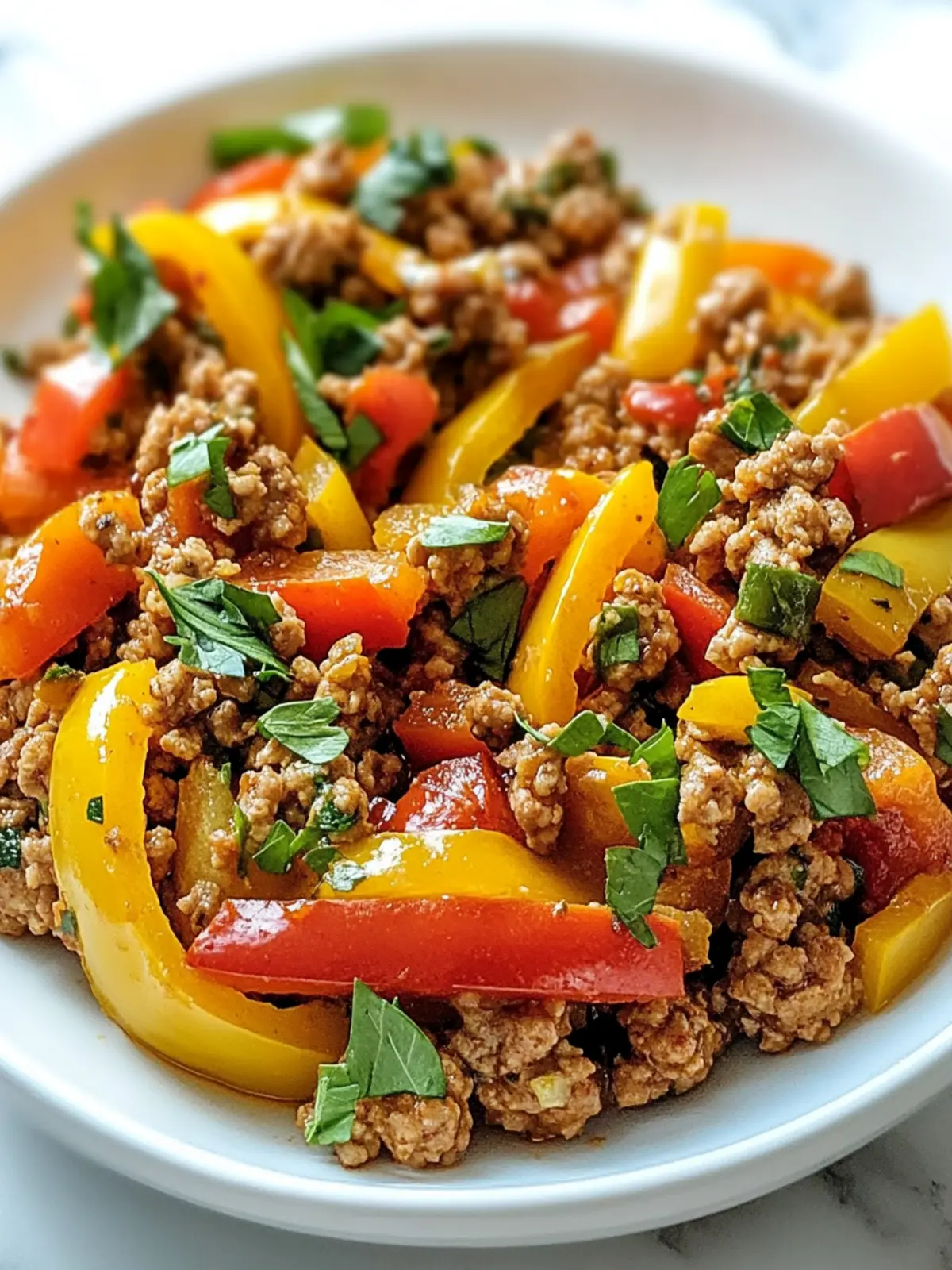 Vibrant Ground Turkey and Peppers Skillet in 30 Minutes