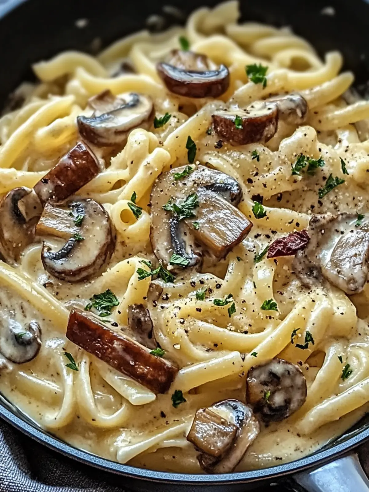 Creamy Tuscan Mushroom Pasta Skillet That's Pure Comfort