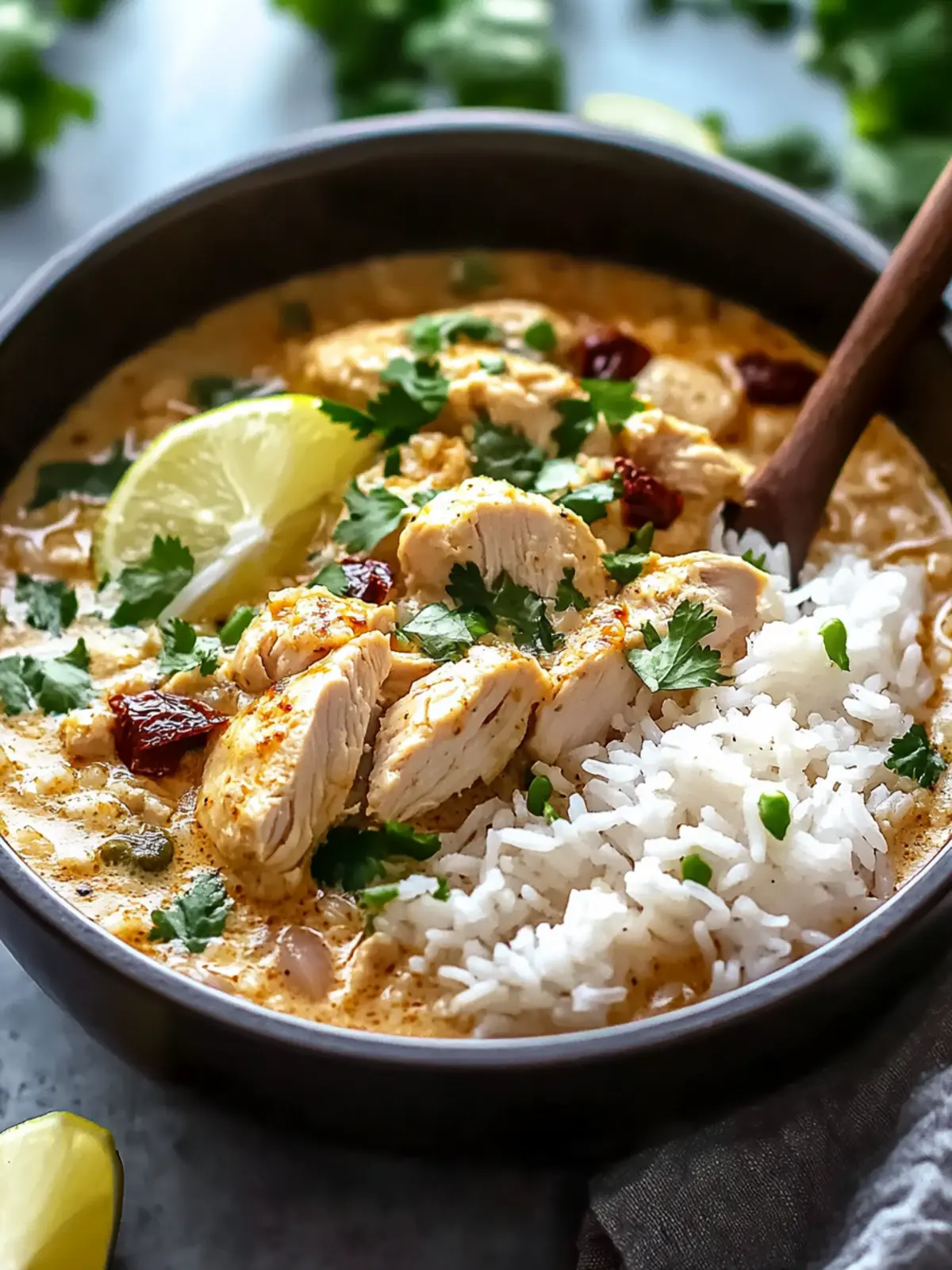One-Pot Coconut Chicken Brothy Rice for Cozy Family Dinners