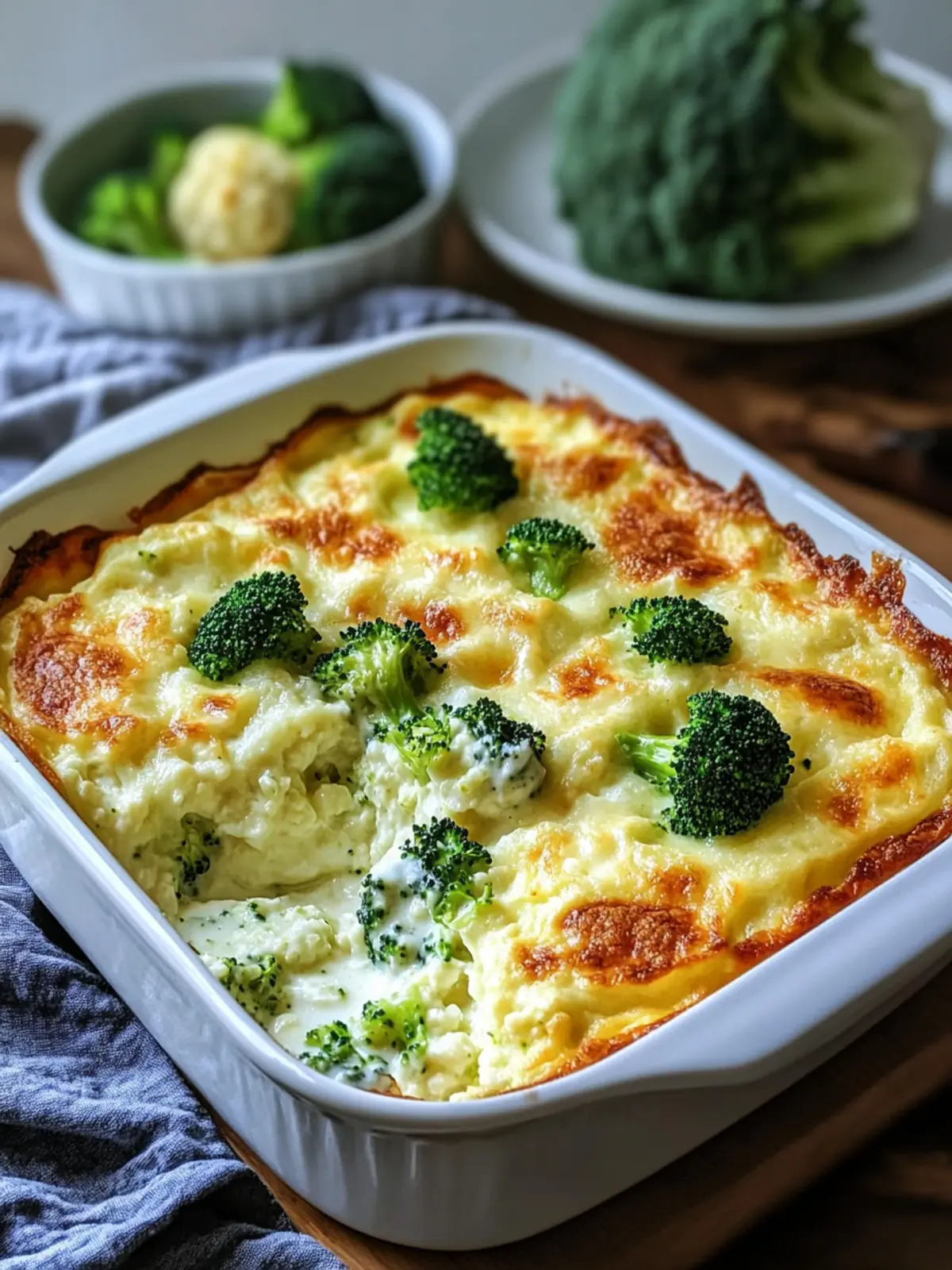 Savory Broccoli Cauliflower Cottage Cheese Bake for Cozy Nights