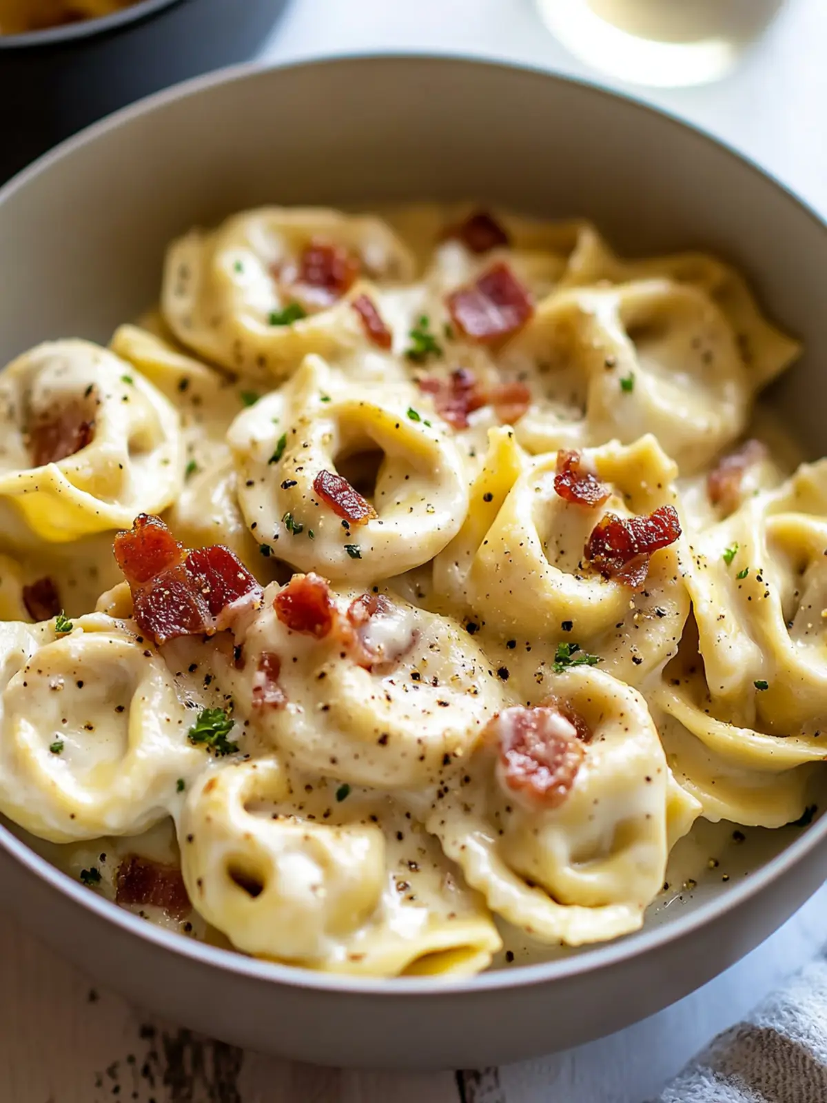 Creamy Bacon Cream Cheese Tortellini Recipe for Cozy Nights