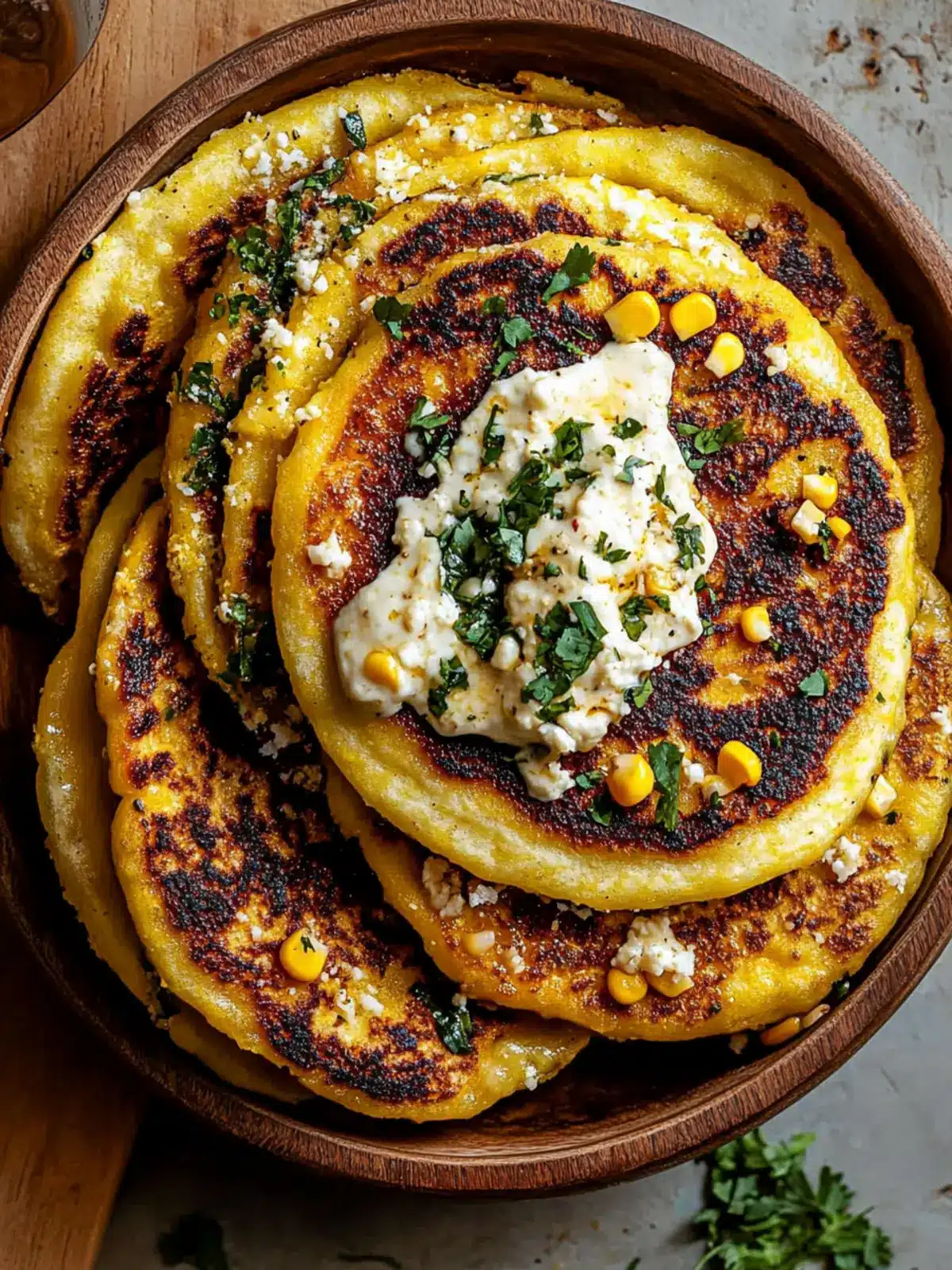 Venezuelan Sweet Corn Cachapas with Gooey Mozzarella Bliss