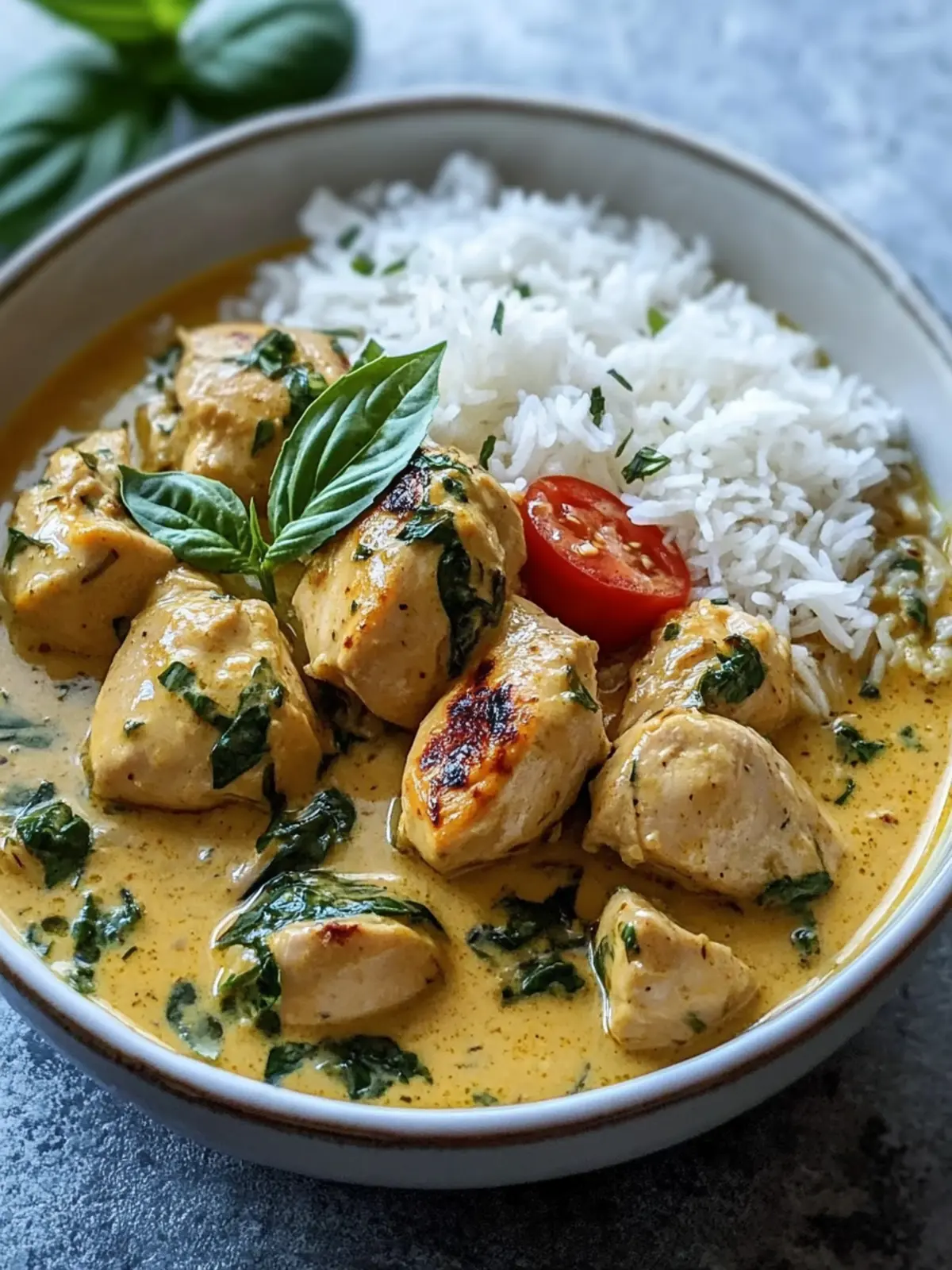 Basil Chicken with Coconut Curry Sauce Recipe You’ll Love