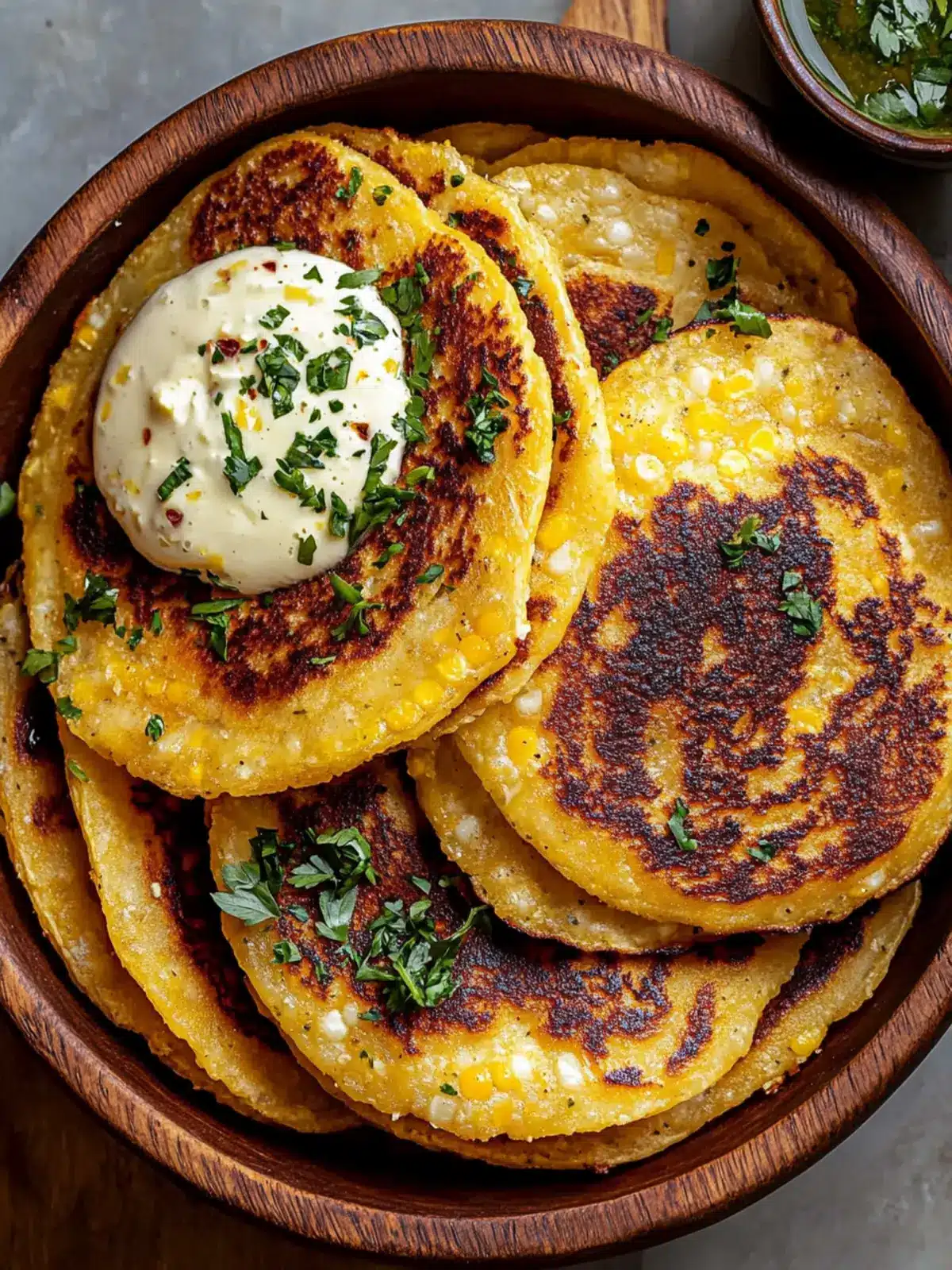 Venezuelan Sweet Corn Cachapas with Gooey Mozzarella Bliss