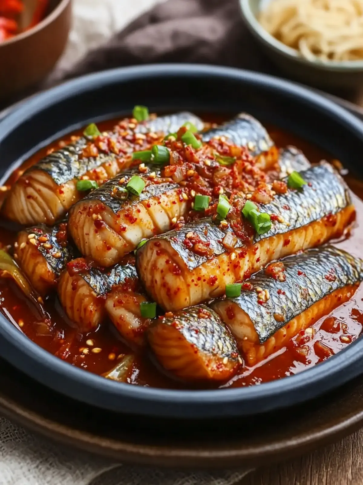 Korean Spicy Braised Mackerel Recipe for a Quick Dinner Treat