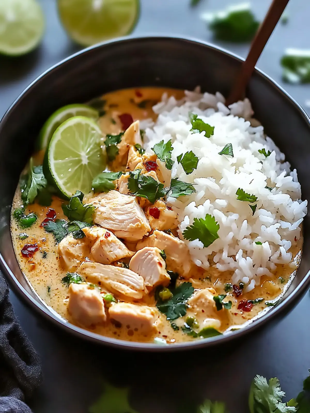 One-Pot Coconut Chicken Brothy Rice for Cozy Family Dinners