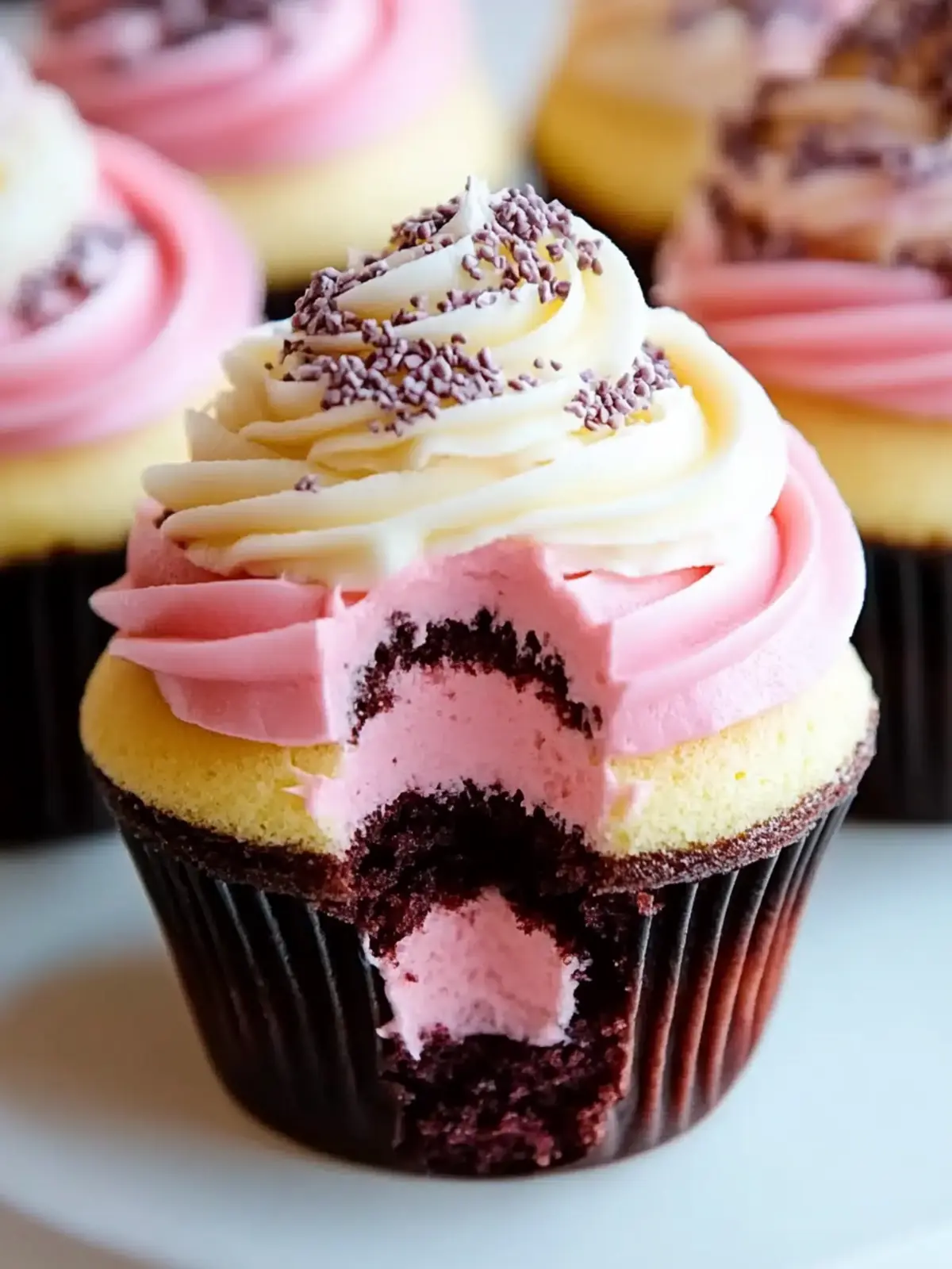 Neapolitan Cupcakes: The Ultimate 5-Layer Flavor Treat